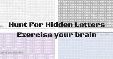 Hunt For Hidden Letters - Exercise your Brain