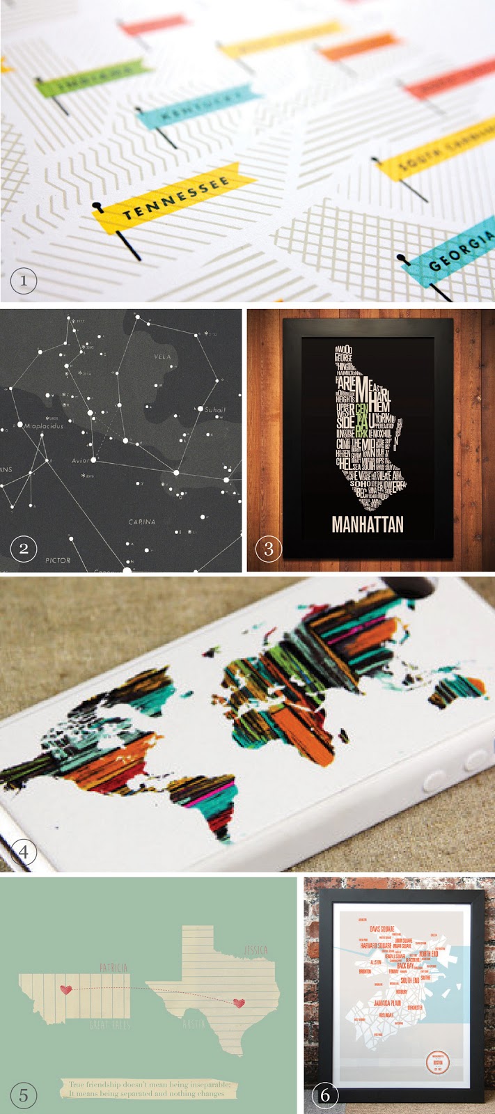 sunnylit style: map wall art - part 1