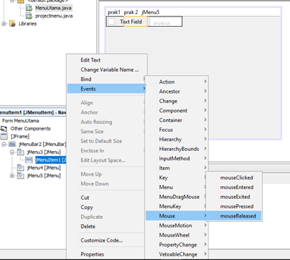 INFORMATIKA: Tutorial membuat menu pada netbeans