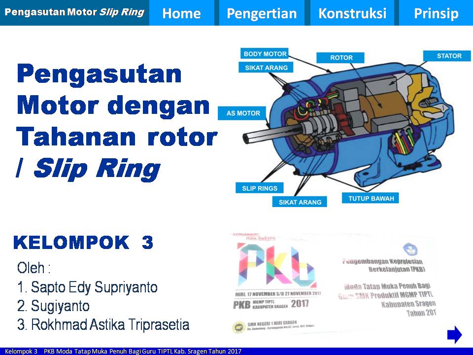 Pengasutan Motor Dengan Tahanan Rotor / Slip Ring (Presentasi Kelompok ...
