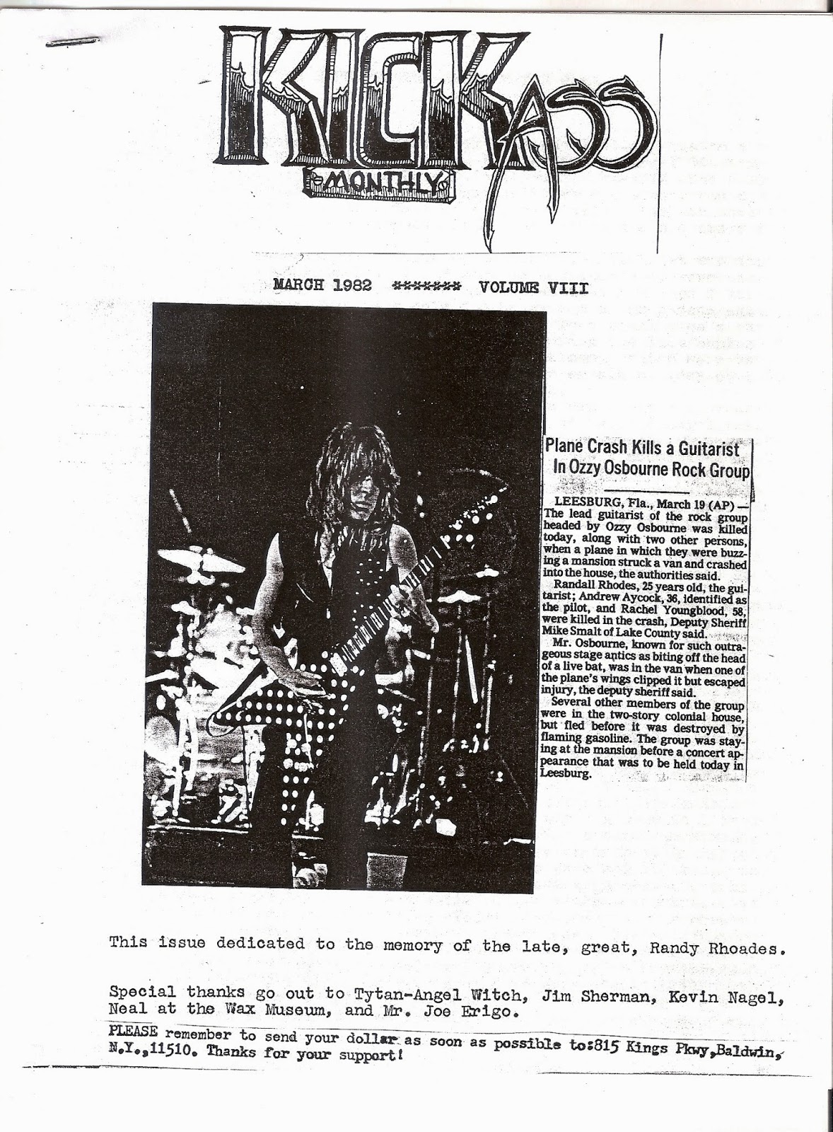 Kick Ass Monthly: KICK ASS MONTHLY - BOB MULDOWNEY