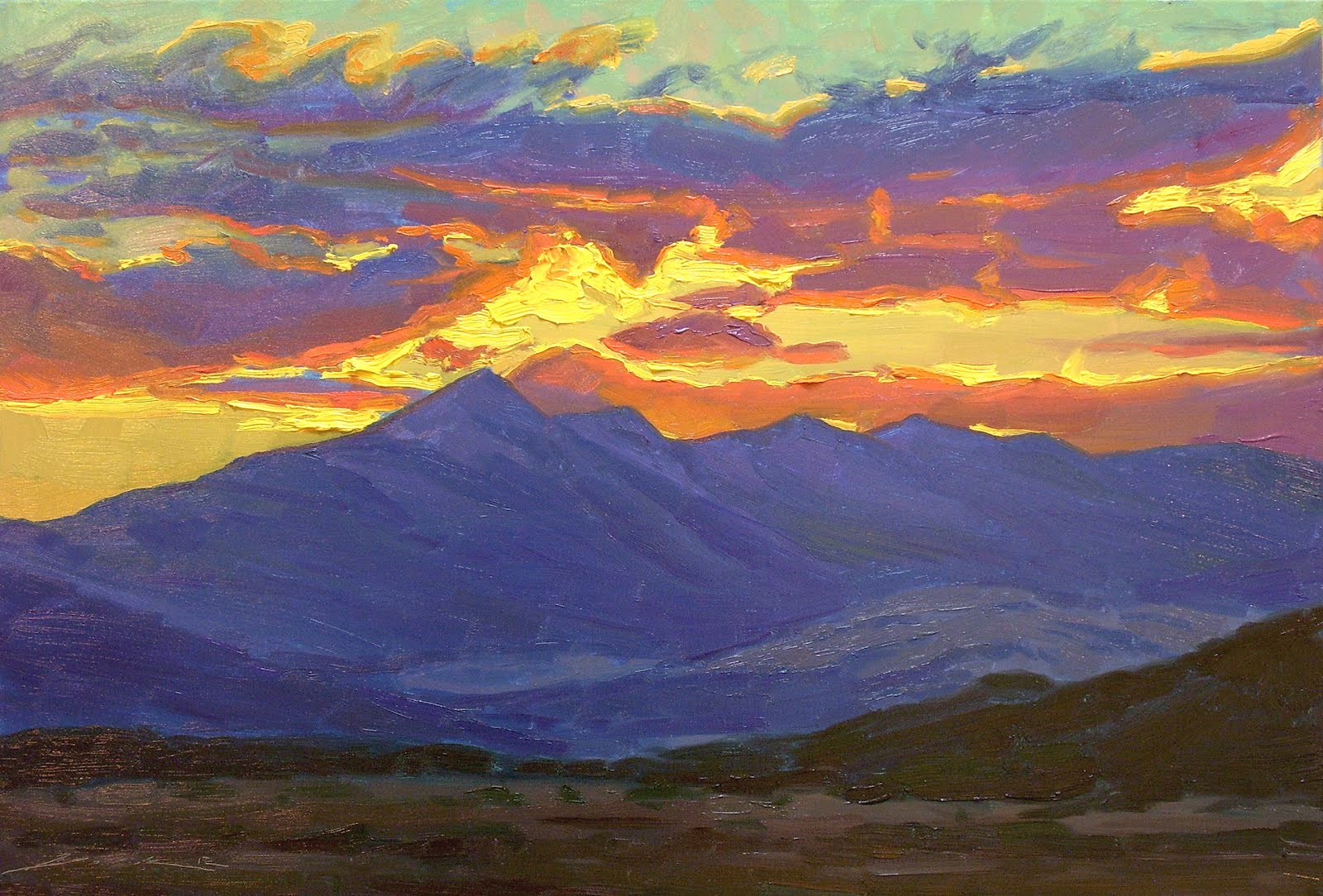 The Blogged Palette: Mountain Sunset