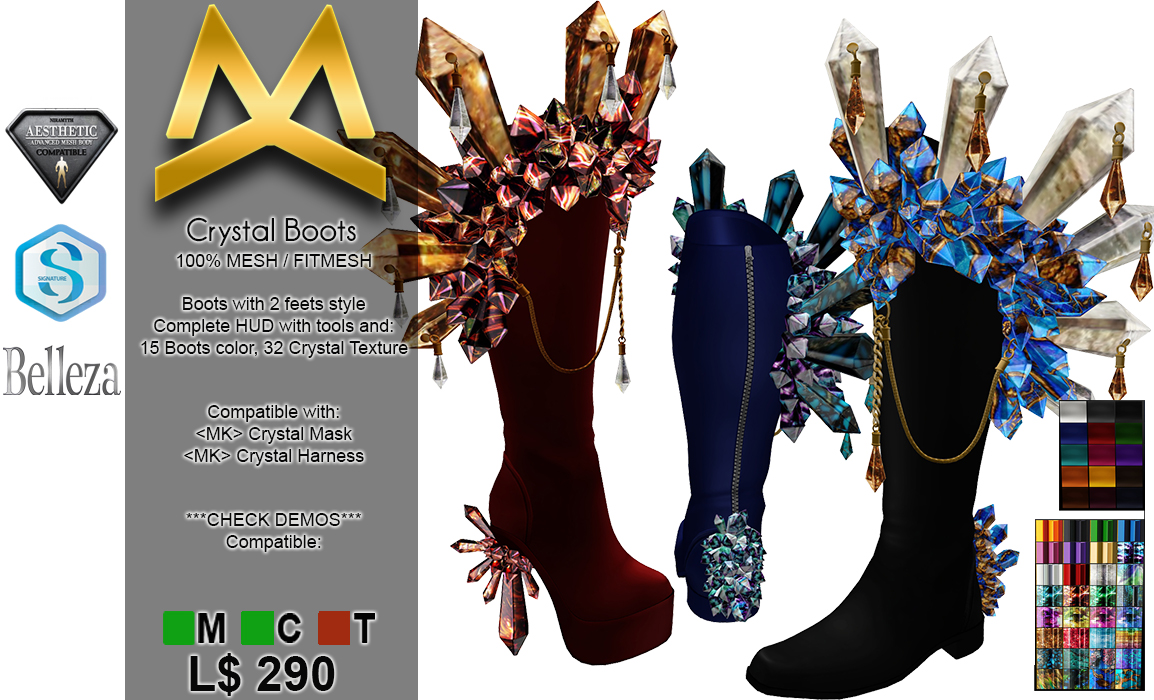 Mat Kungler Atelier: MK - CRYSTAL BOOTS