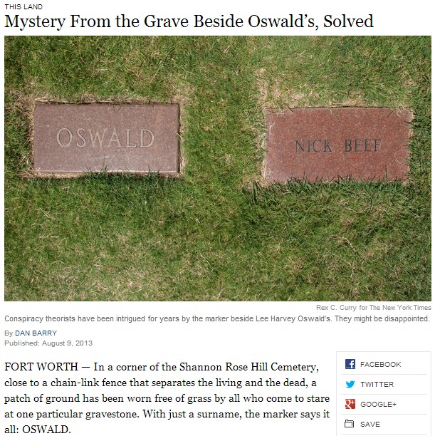 Durango Texas: The Continuing Saga Of Lee Harvey Oswald & Nick Beef In ...