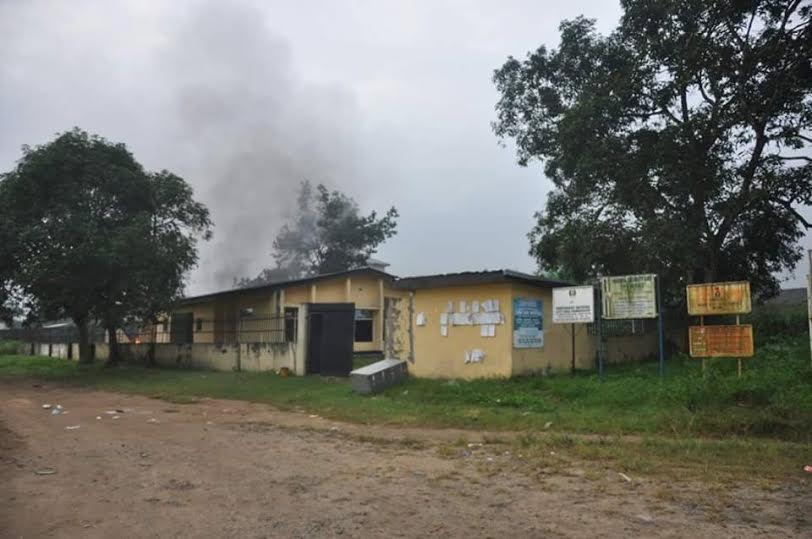 More Photos: INEC office in Bori, Rivers state gutted by fire
