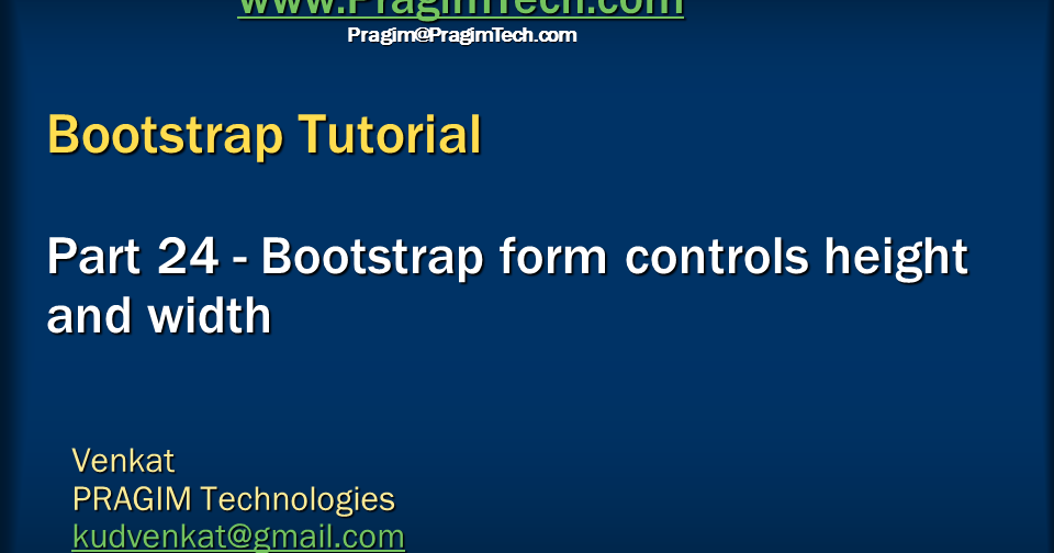 Sql Server Net And C Video Tutorial Bootstrap Form Controls Height And Width 