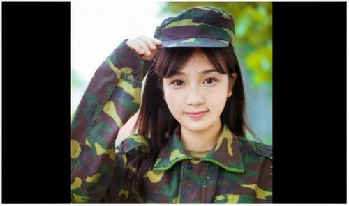 Jiajun Yan, Anggota Tentera Paling Cantik Sekali di China. - Gaban Comel