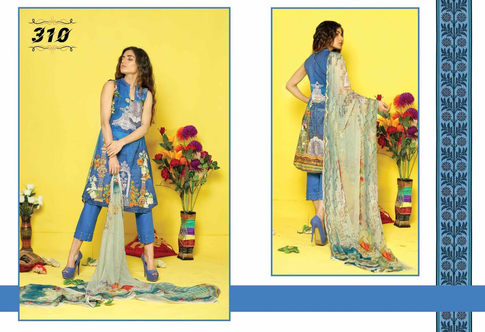 Fiza Noor Digital Embroidered Lawn Collection 2019 Vol 03