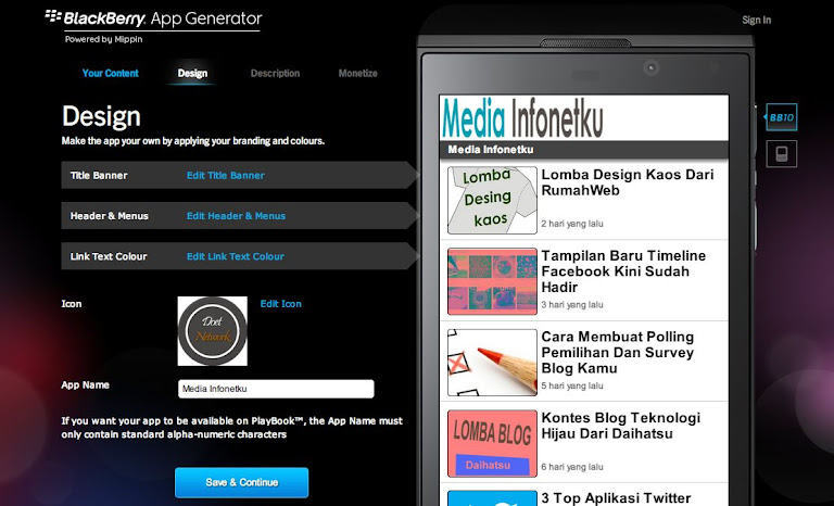 Membuat Aplikasi Blog Di Blackberry | Ceps ibo Blog