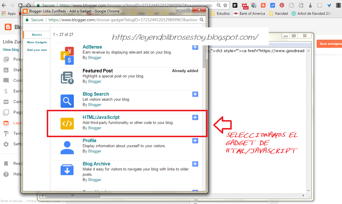 Agregar widgets de GOODREADS en tu blog (paso a paso)
