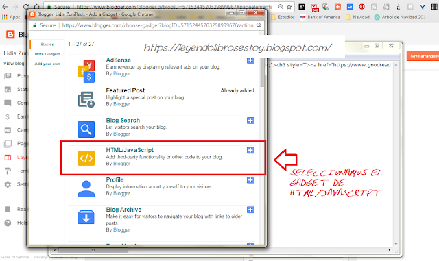 Agregar widgets de GOODREADS en tu blog (paso a paso)