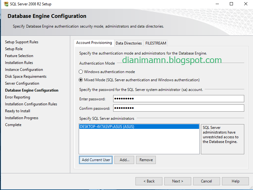 Cara Install SQL Server 2008 R2