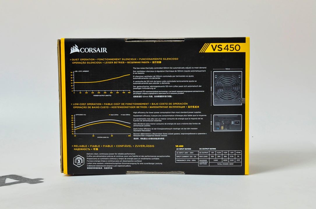 REVIEW - Corsair VS450 (450W) 2018