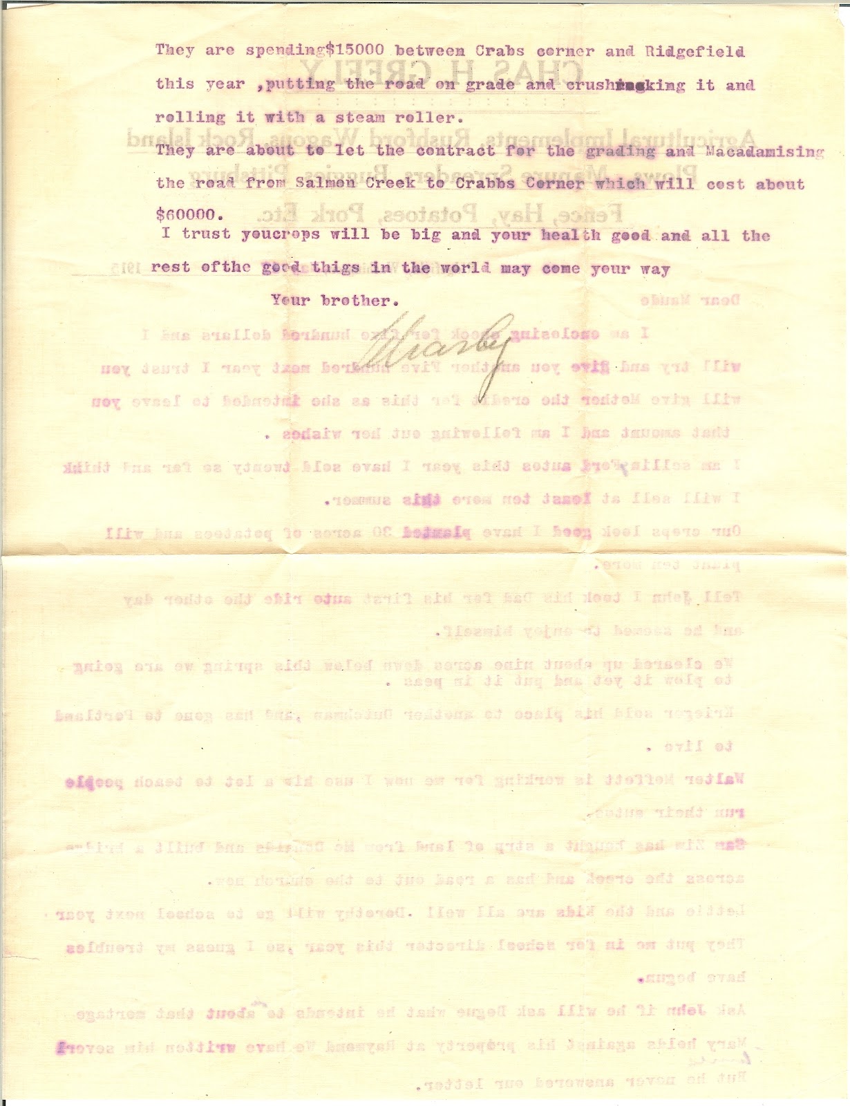 Trials and Tribulations of a Family Historian: Letter From Charles ...