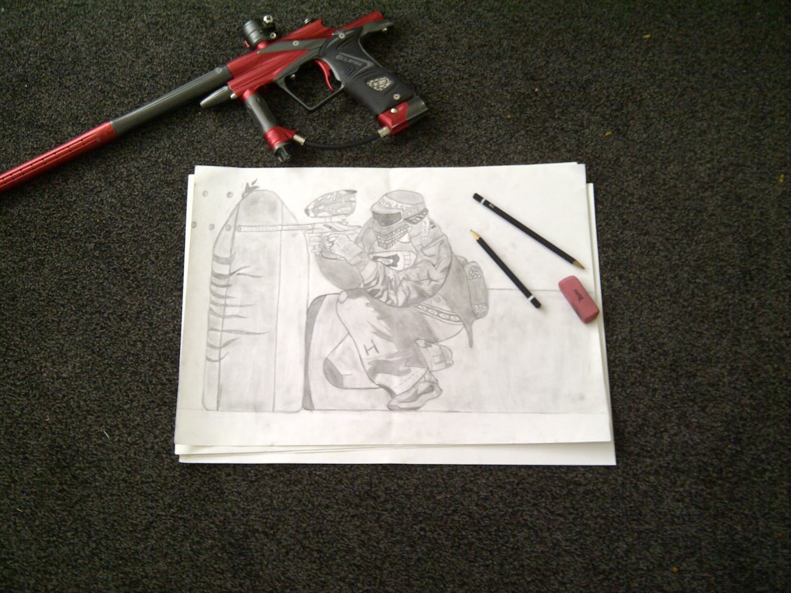 edward: paintball artwork b/w