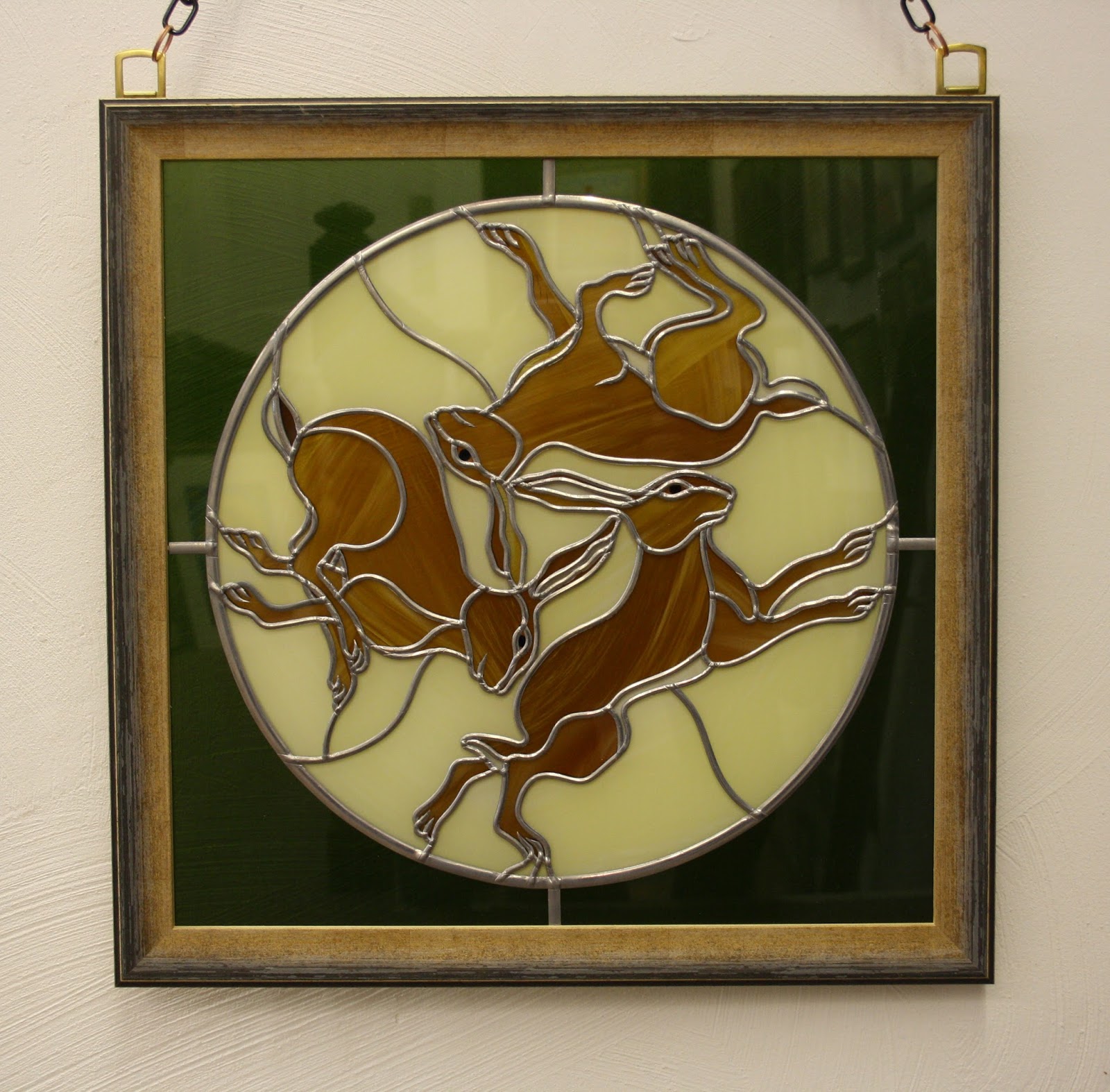The THREE HARES: Three Hares Stained Glass