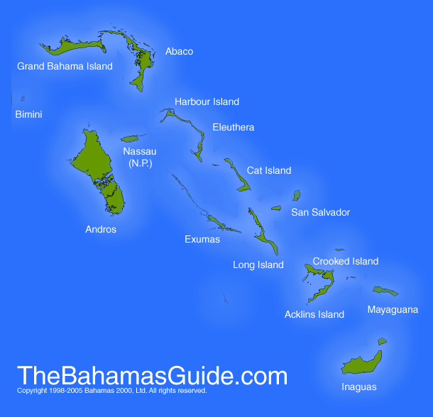 BAHAMAS - GEOGRAPHICAL MAPS OF BAHAMAS ~ Klima Naturali™