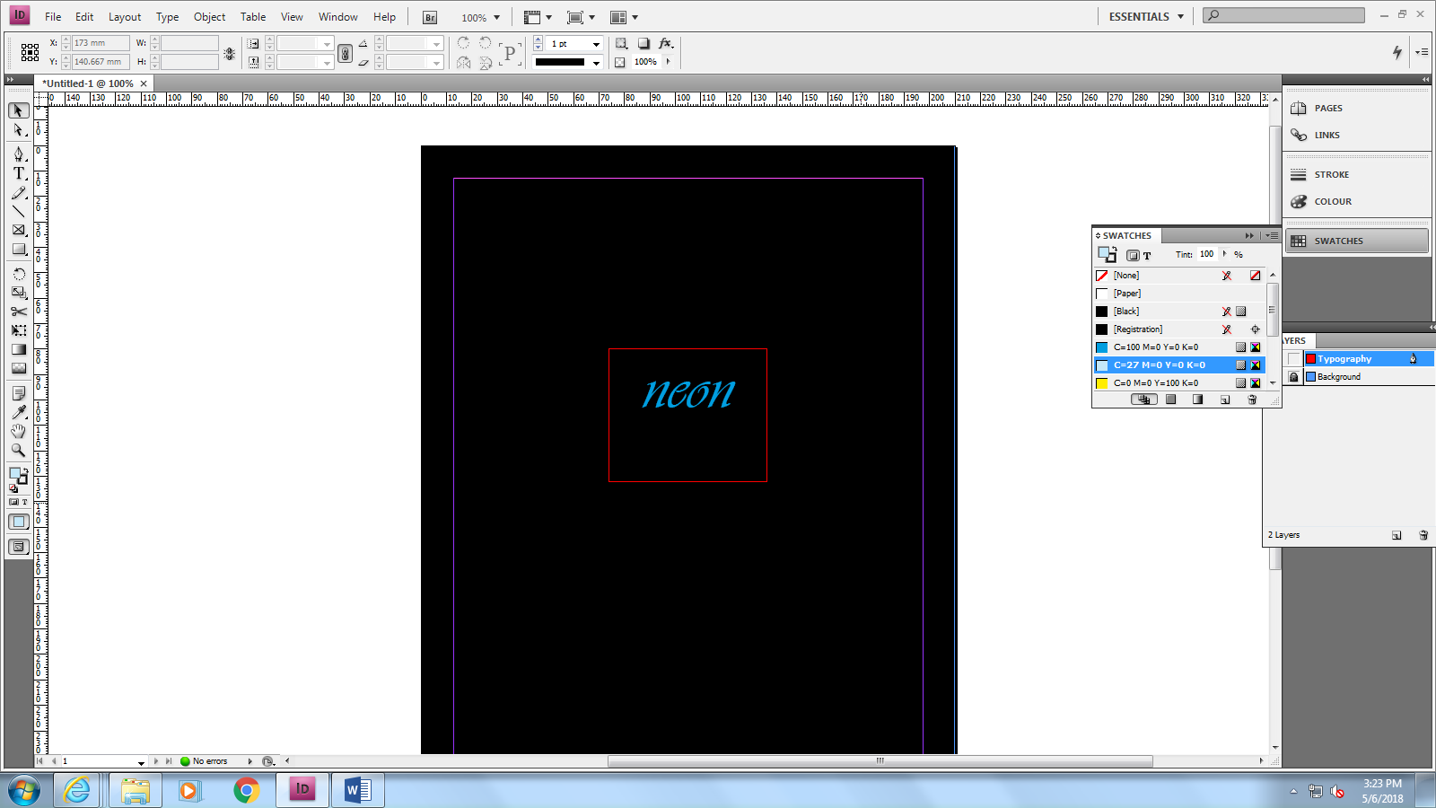 Roselinda's blog: How to guide: Neon text in Adobe InDesign