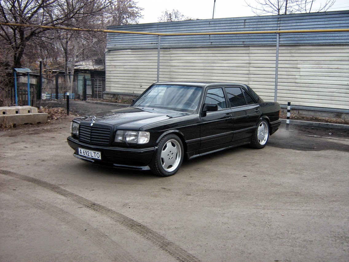 Mercedes-Benz W126 500SEL Black on AMG Monoblocks | BENZTUNING