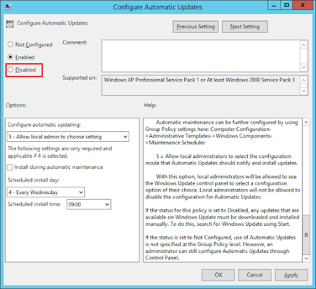 My IT Electronic Diary: Supress Reboot After Windows Update via SCCM