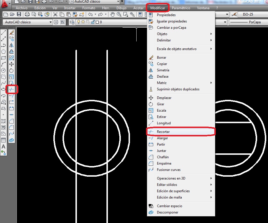 Recortar y alargar líneas en AUTOCAD - AYTUTO Blog