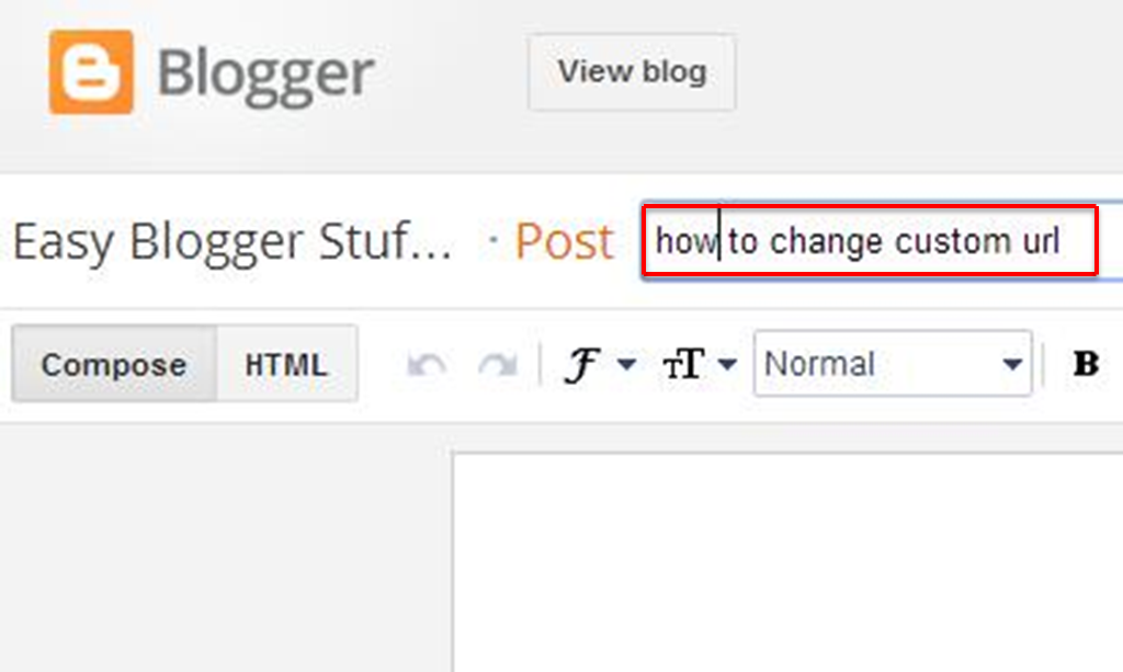 How to customize Blog post URL for better SEO | Easy Blogger Stuff