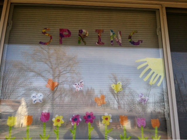 Don't Lick Your Sister: April Crafts: Spring Window
