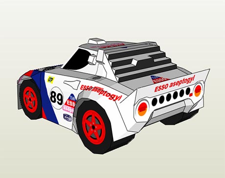SD Lancia Stratos HF LM Papercraft | Paperized Crafts