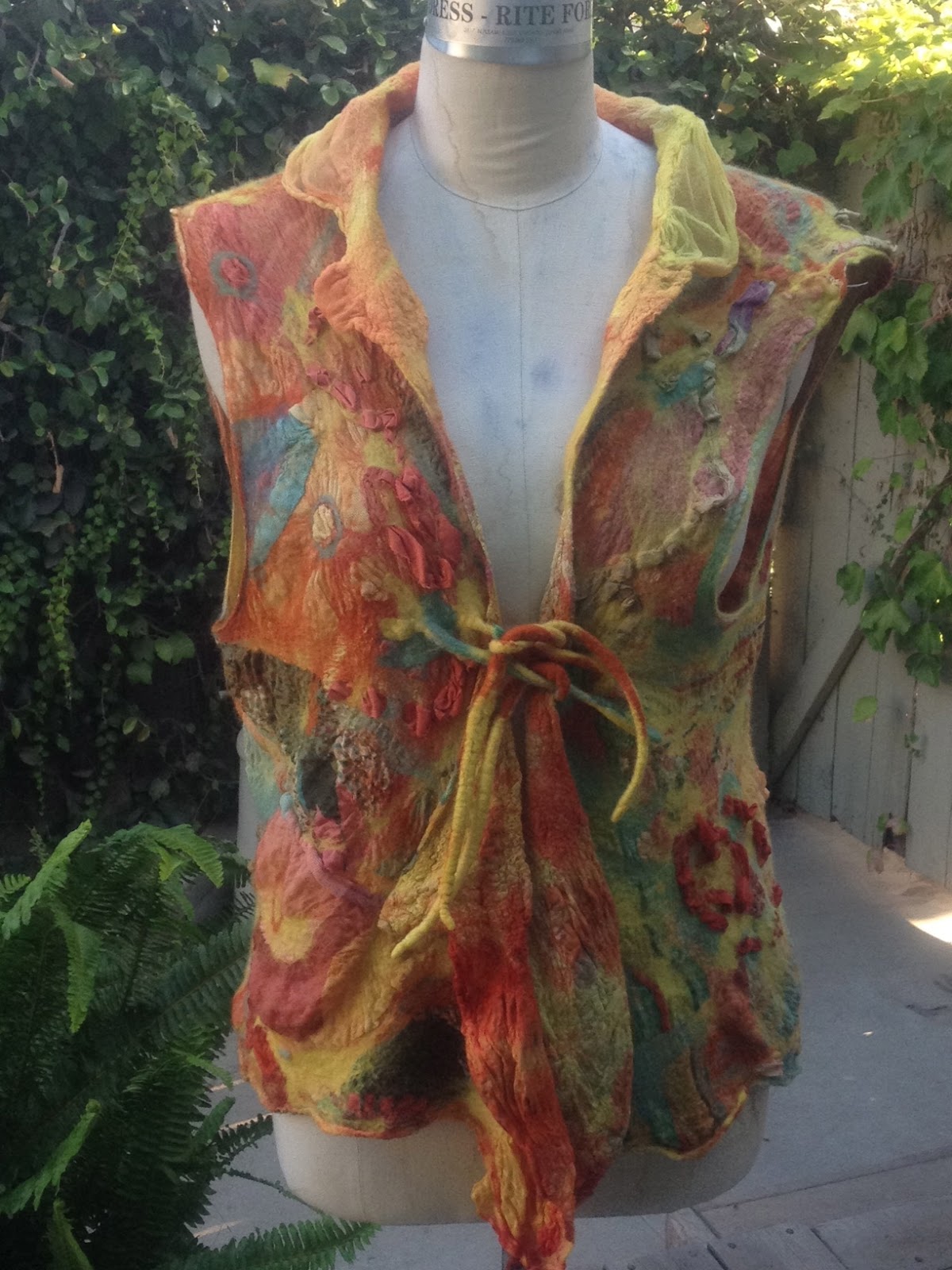 Studio 907: Hand Dyed and Nuno Felted Vests
