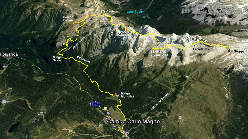 Brenta trek 6 - Sentieri N.Vidi e C.Costanzi