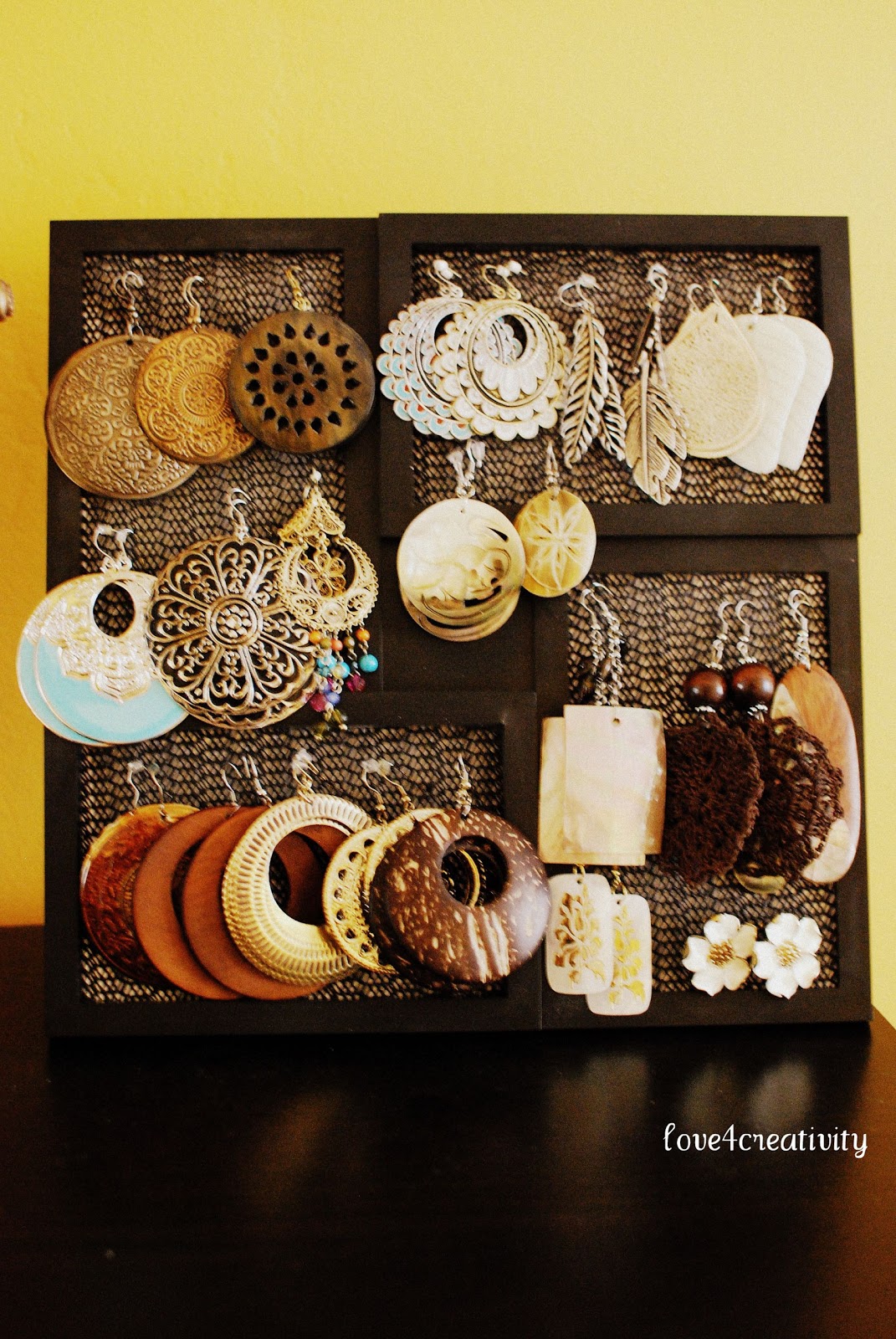 ♥ for Creativity...: ~DIY~ Earring Holder...