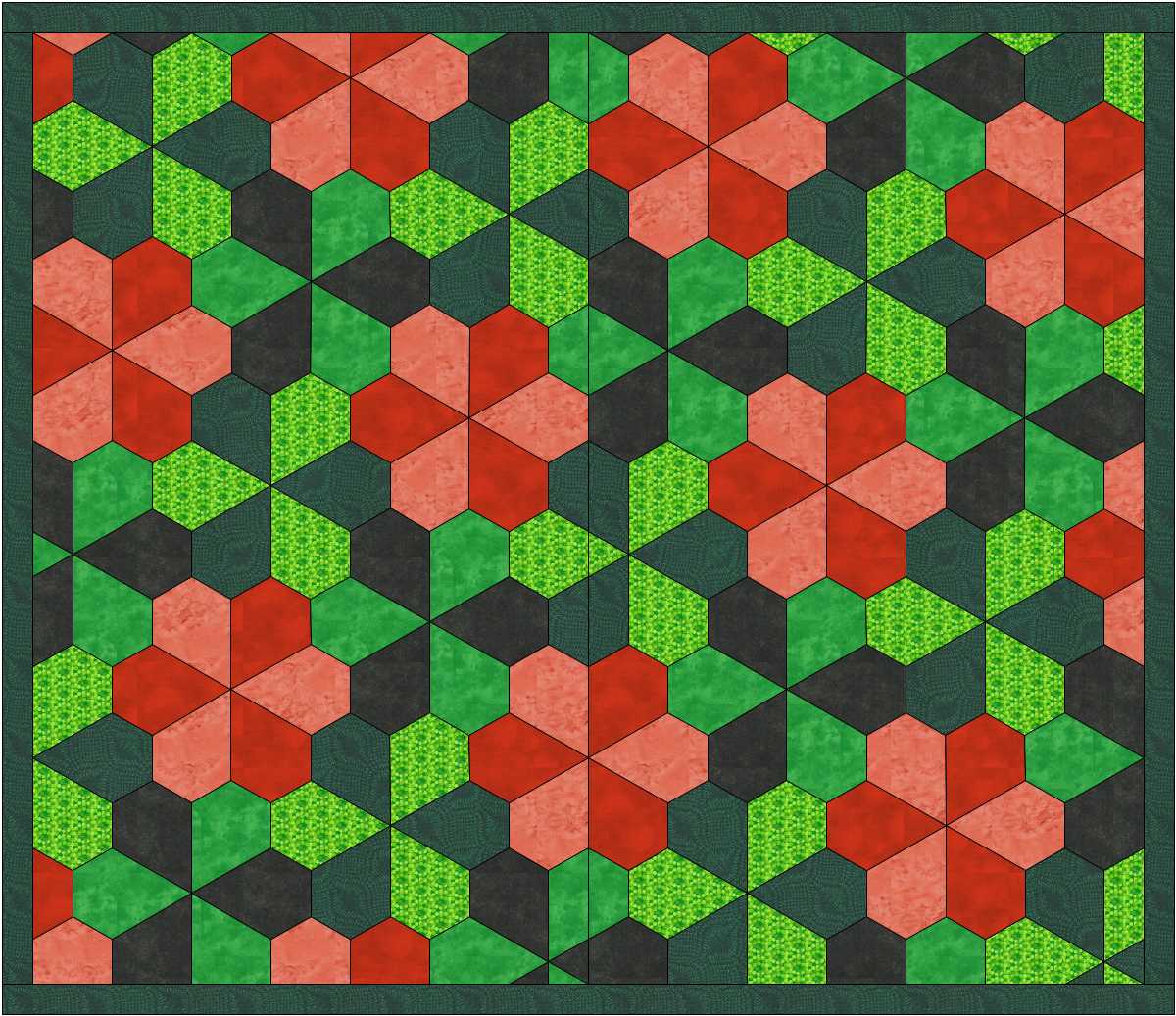 Dunawi Creek: Floret Pentagonal Quilt