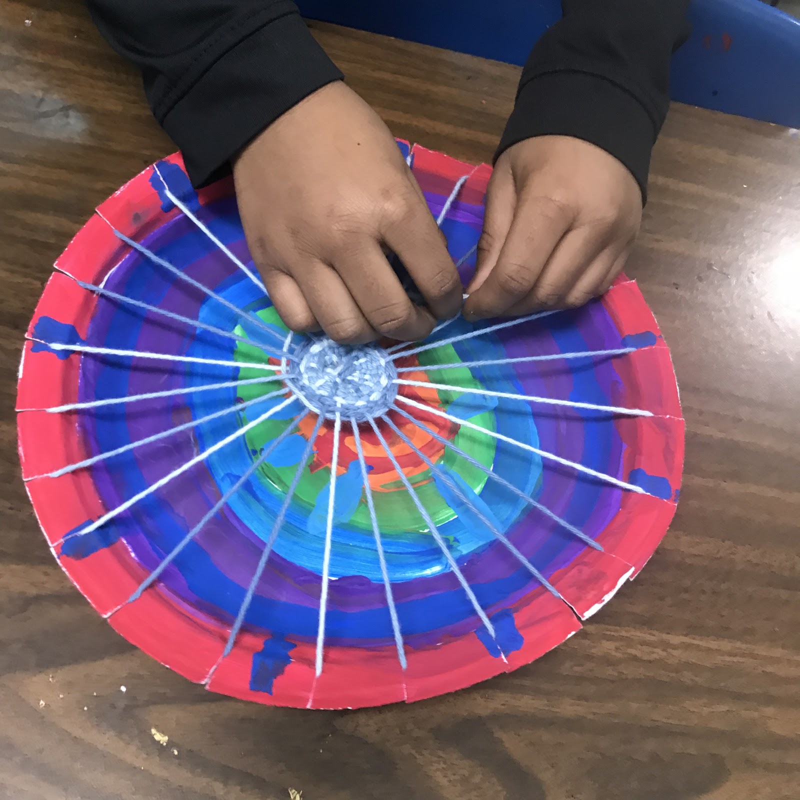 Elements of the Art Room: 3rd Grade Paper Plate Circle Weaving