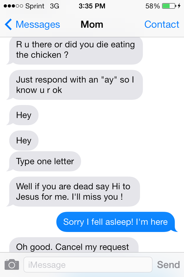 #TextsWithBarb: Are you there? hey. hey!