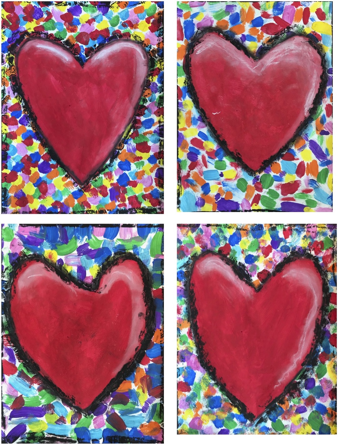The Rolling Artroom: Jim Dine Inspired Hearts (1st-3rd Grade)