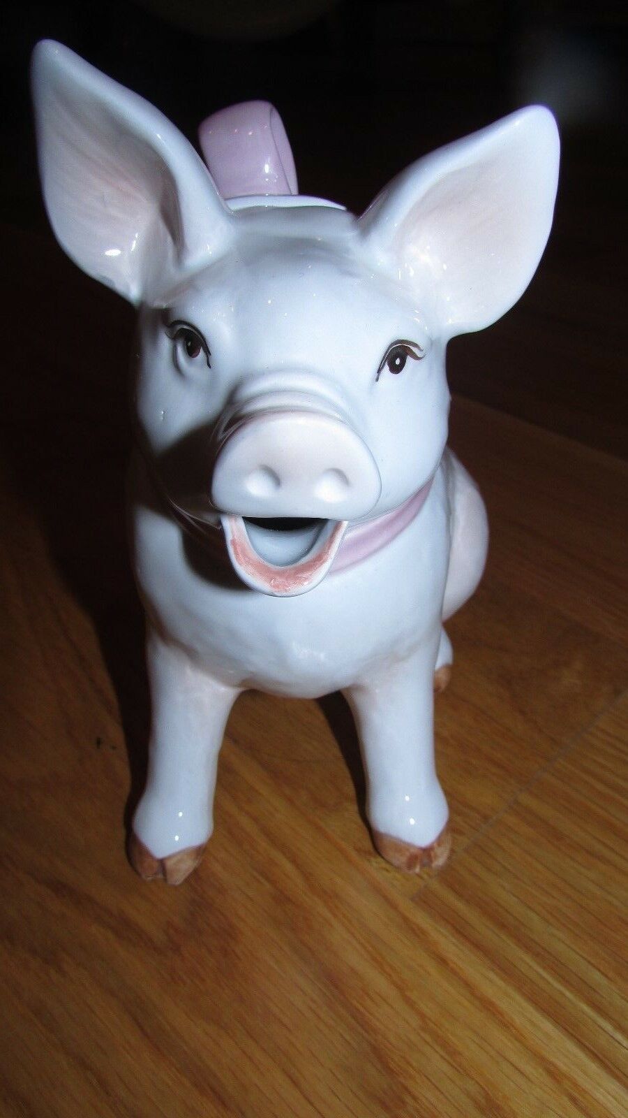 Like All, Pinterest!!: Handpainted Takahashi Pig Teapot Pink Ribbon ...