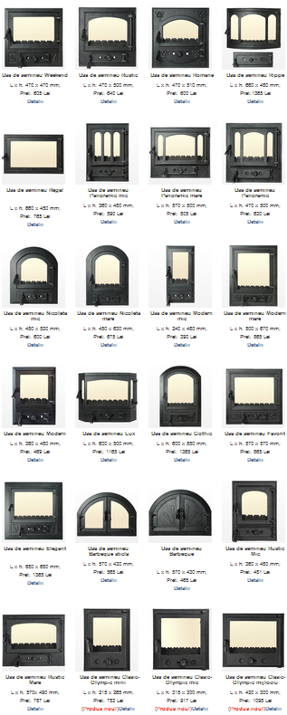 Usa de semineu, Usa pt soba de teracota, din fonta cenusie: Elemente ...