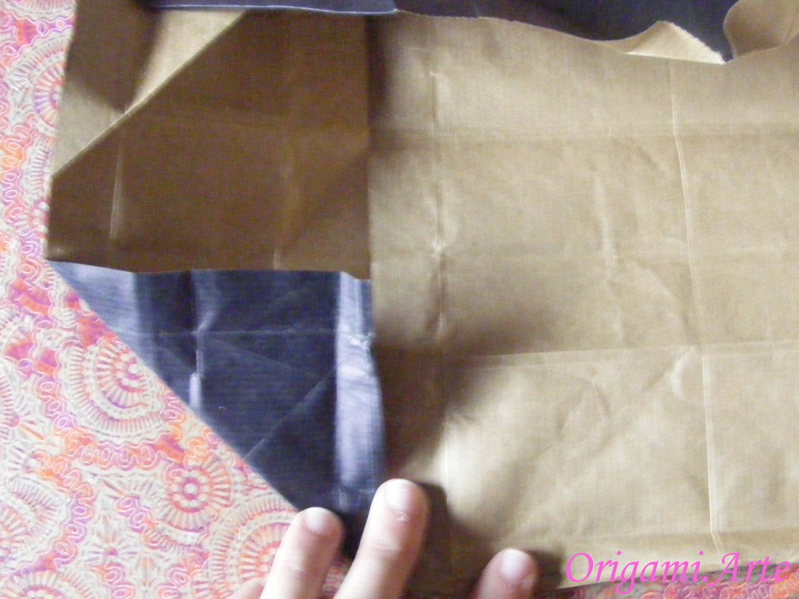 Origami.Arte: Carteira de saco de papel