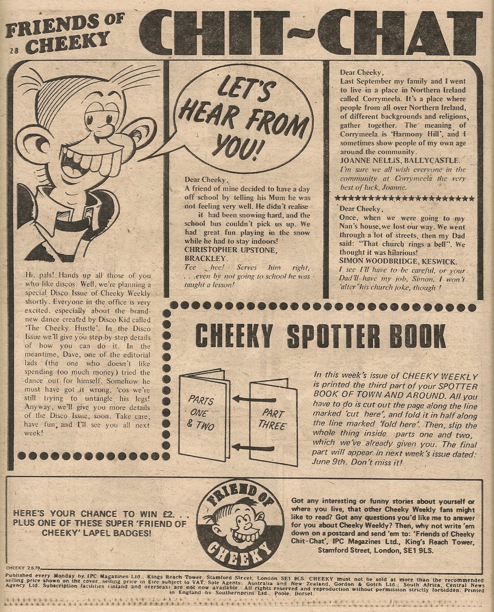 Cheeky Weekly: Cheeky Weekly cover date 02 June 1979