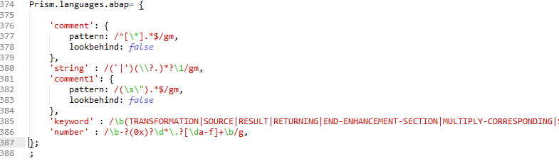 Hacking Together An Abap Syntax Highlighter Extending Prismjs