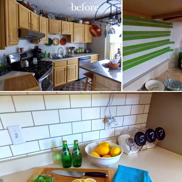 24 Low-Cost DIY Kitchen Backsplash Ideas and Tutorials - Handy DIY