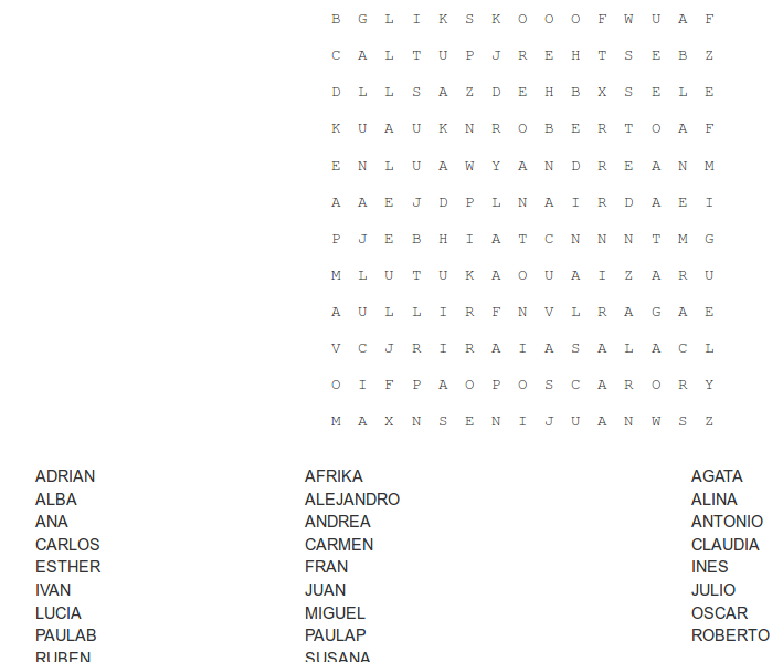 ¿Qué vamos a ver? Visita al Parque de las Ciencias: Sopas de letras ...