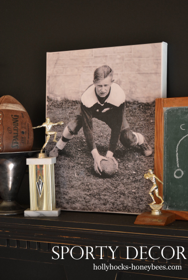 Hollyhocks & Honeybees: Sporty Decor- football