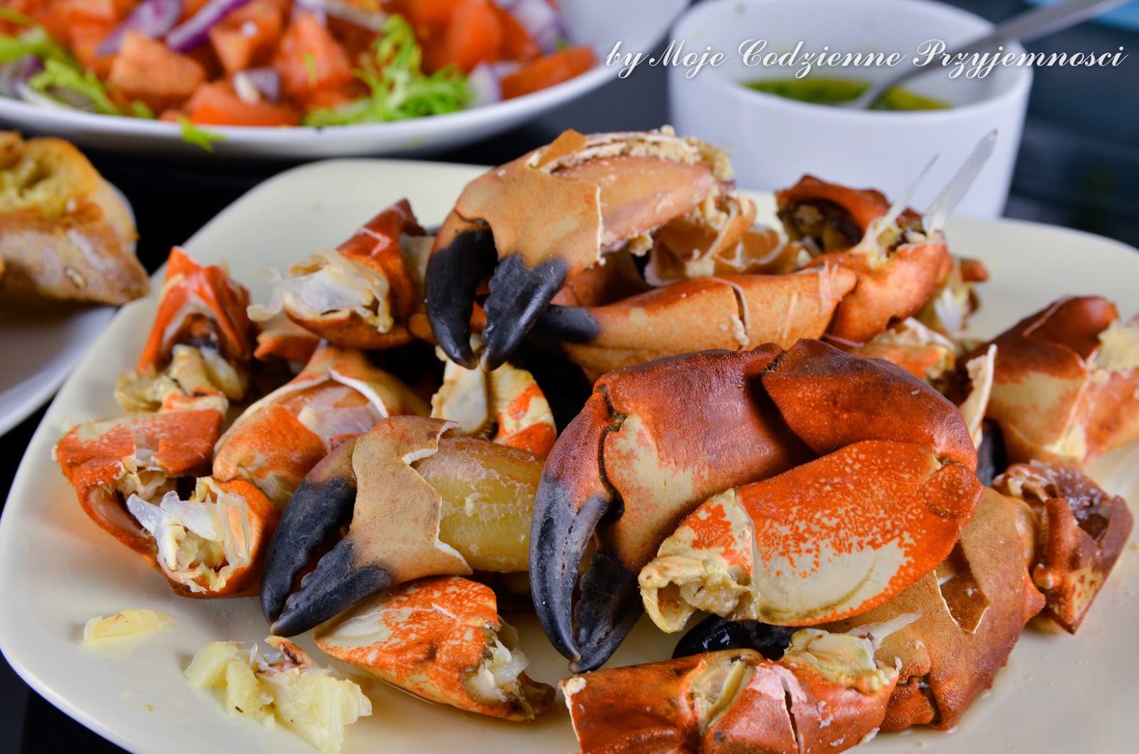 Moje codzienne przyjemności...: SZCZYPCE KRABA Z MASŁEM CZOSNKOWYM