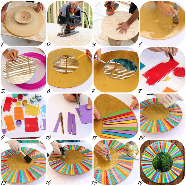 Mark Montano: Cardboard Tile Mosaic Mirror