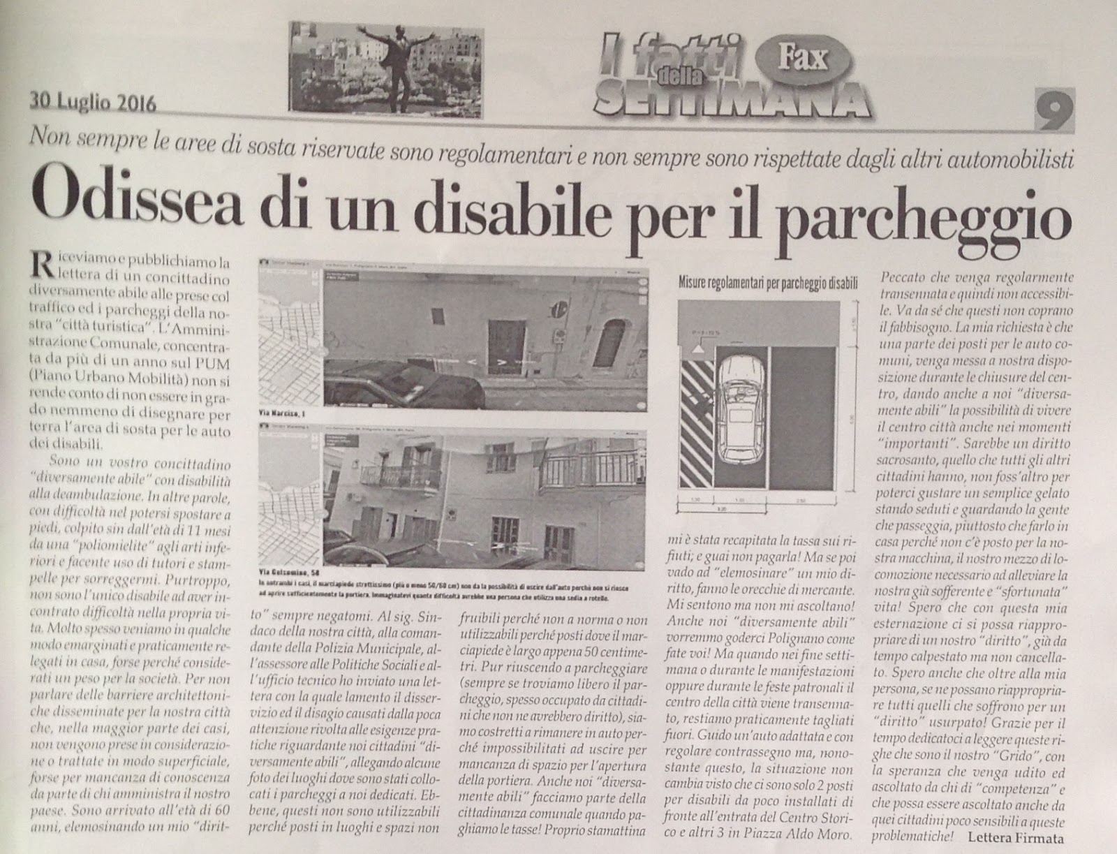 Lettera aperta alla cittadinanza polignanese ed ai nostri ... Lettera aperta alla cittadinanza polignanese ed ai nostri ...