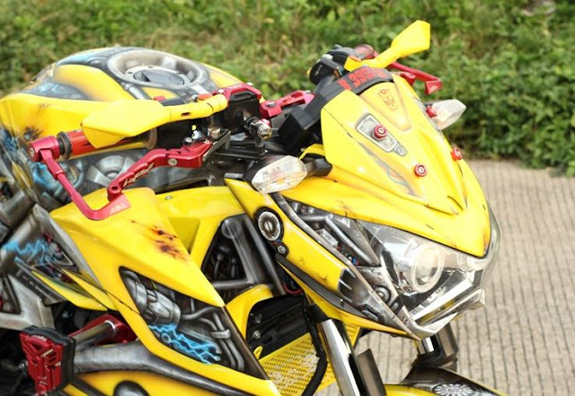 Costumize Us: Kawasaki Z250 Become Bumblebee Transformer