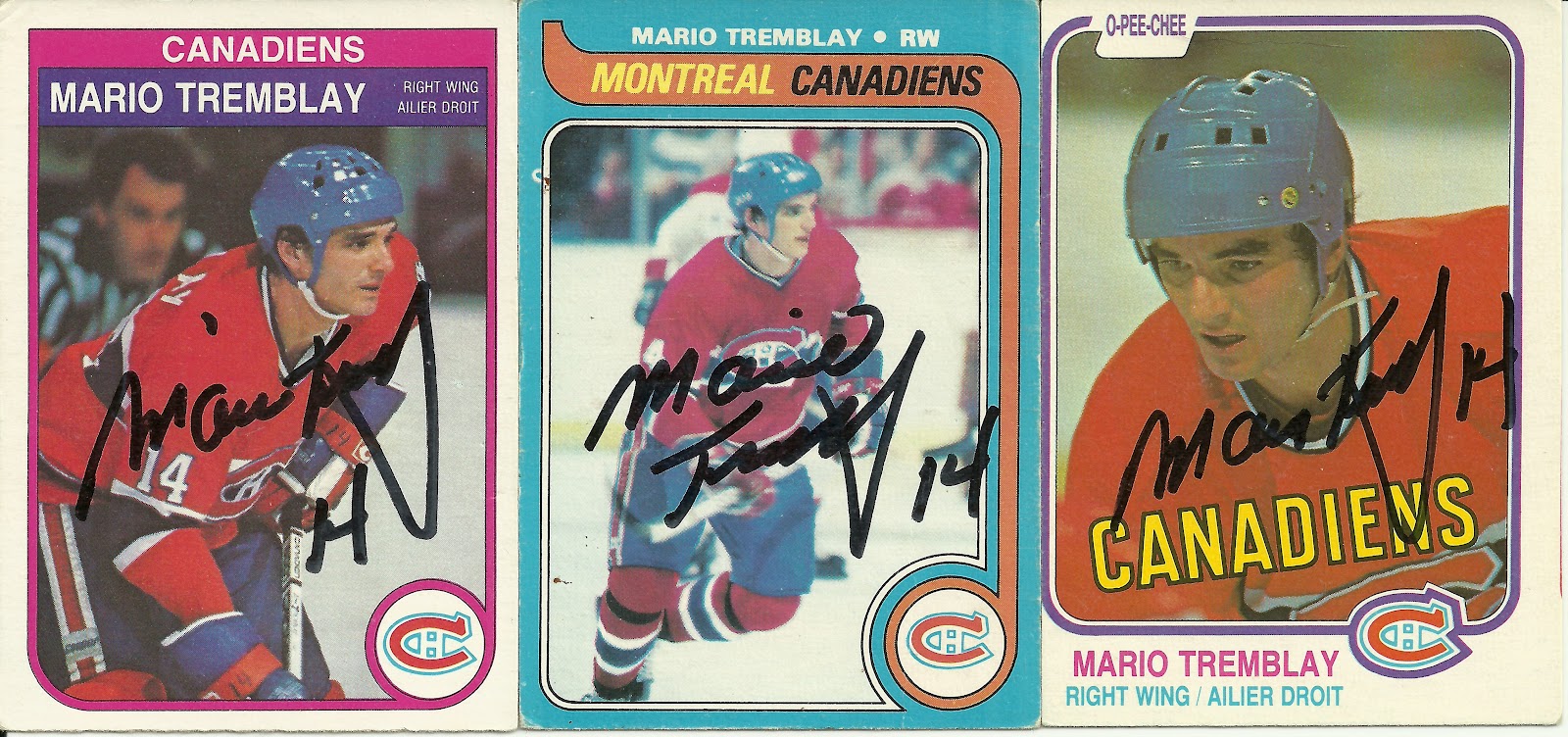 Hell's Valuable Collectibles: Mario Tremblay: 4 Autographed Items