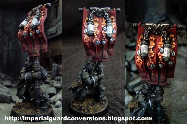 Imperial Guard Hobby: Lucifer Blacks conversion 3: standard bearer painted