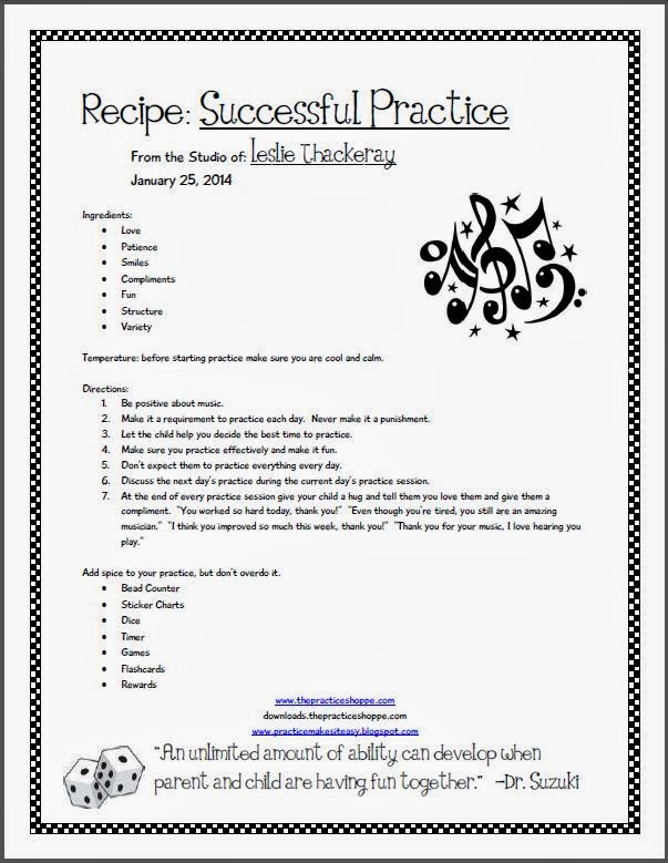 Practice Makes It Easy: Recipe for a Successful Practice